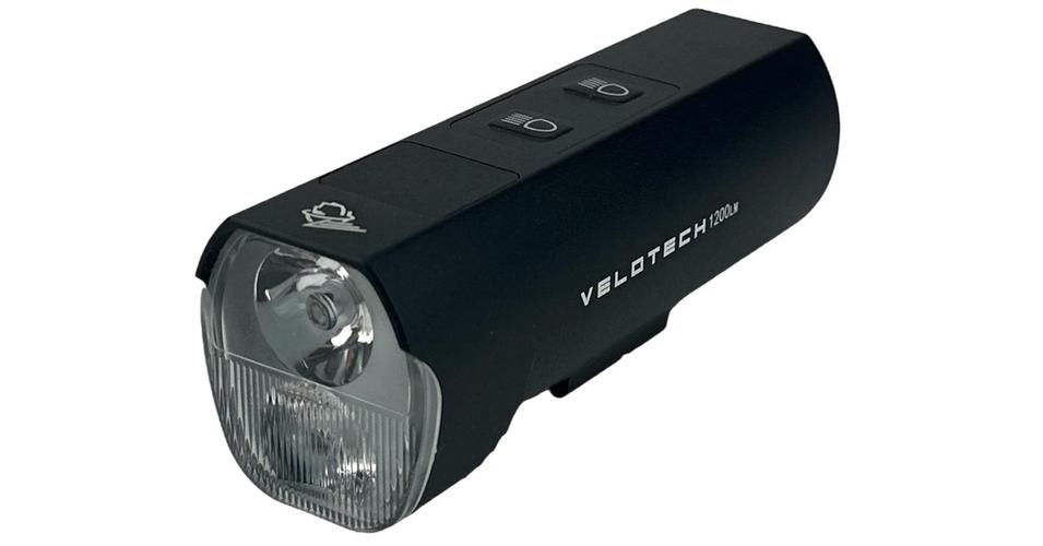 Velotech Pro 1200L első lámpa - USB tölthető kerékpár lámpa
